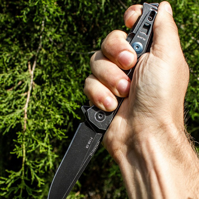 Buy Folding knife Ruike "P108-SB", Stone Wash Black - P108-SB. Price ...